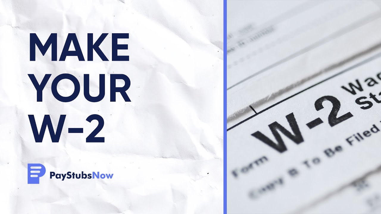 Instant W-2 Form | Make your W2 form with Pay Stubs Now generator