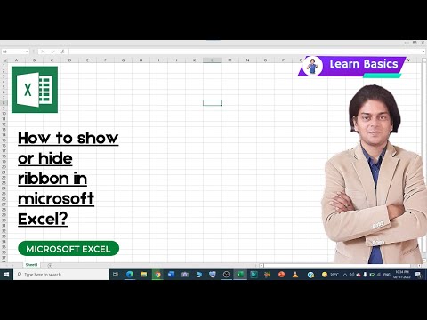 How to show or hide ribbon in Microsoft excel?