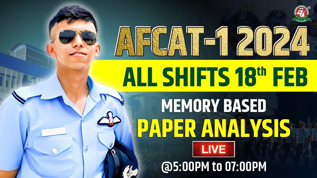 Memory based Paper Analysis | AFCAT 1 Exam Analysis 2024👉 