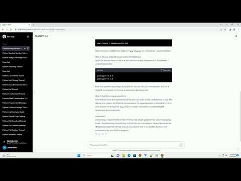 python how to generate requirements txt