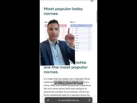 Australia’s most popular baby names revealed