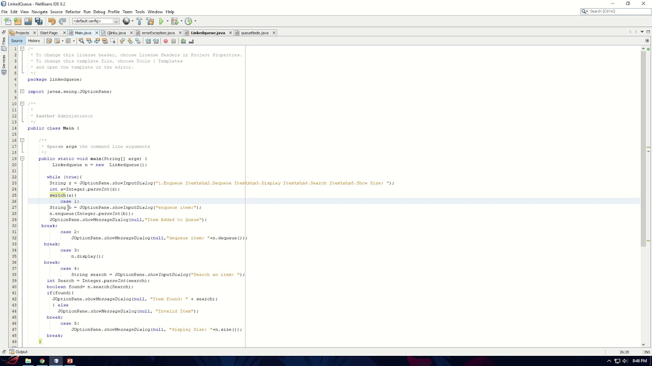 LinkedQueue-Data Structure & Algorithm