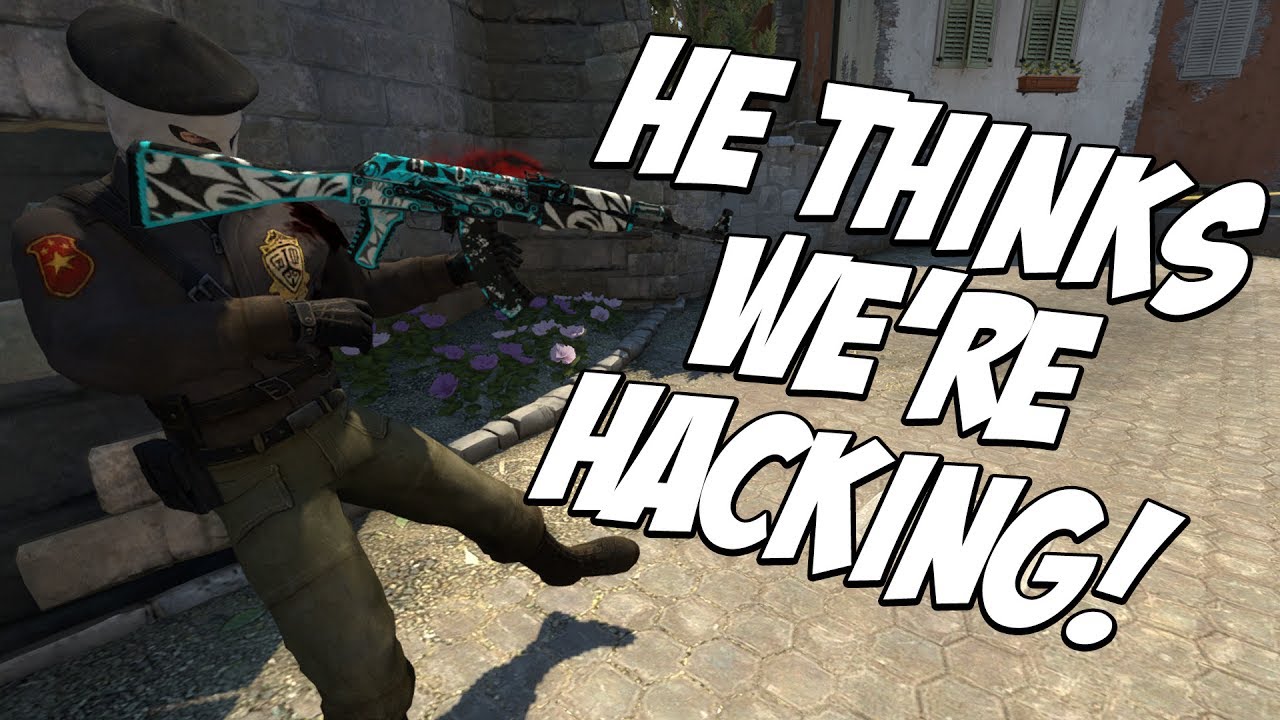 CSGO | SALTY GUY THINKS WE'RE HACKERS!