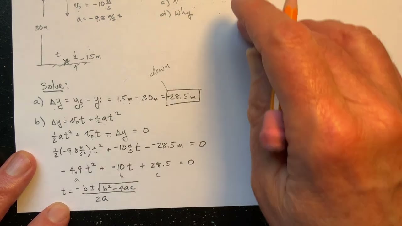 Physics Problems Solved: Free Fall - Throw an Egg Straight Down!