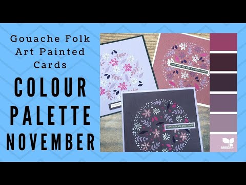 November Colour Palette - Gouache Folk Art Painting