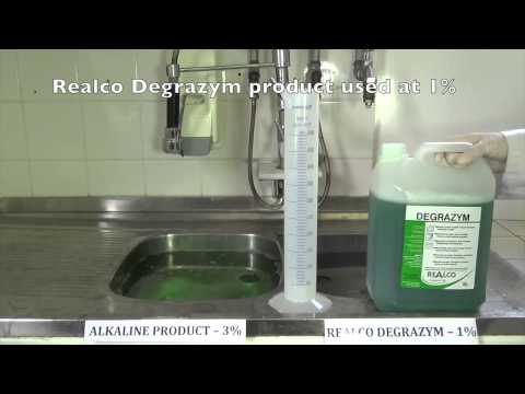 Efficiency of enzymatic cleaning with Degrazym - Realzyme: Enzymes for life !