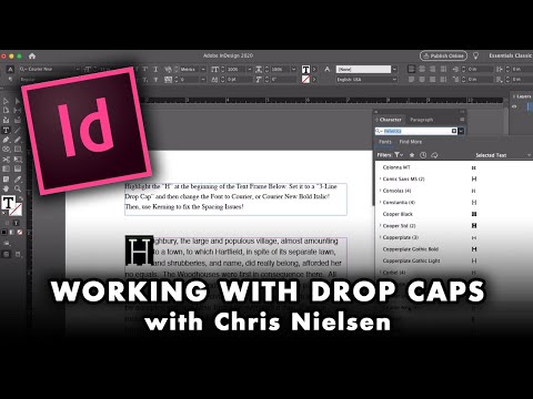 Working with Drop Caps in an InDesign Text Frame