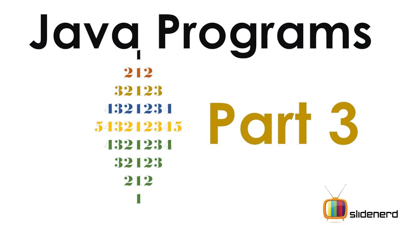 68 Java Patterns Numeric Diamond Part 3 |