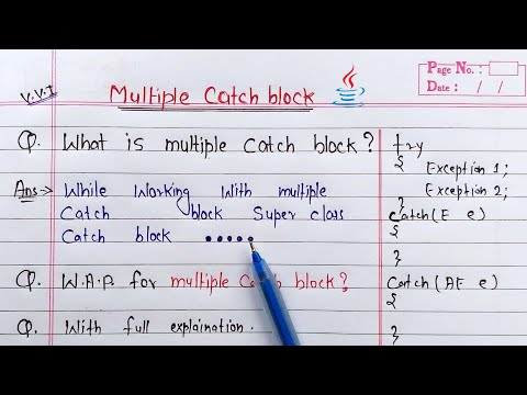 Learn multiple catch block in java | Learn Coding - Mind Luster