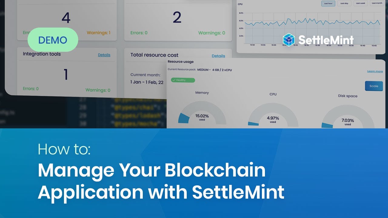 How to Manage Your Blockchain Application | SettleMint Platform Features