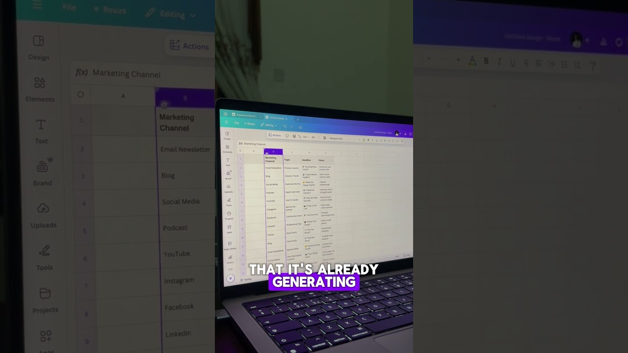 Create a Content Calendar Template on Canva with me.