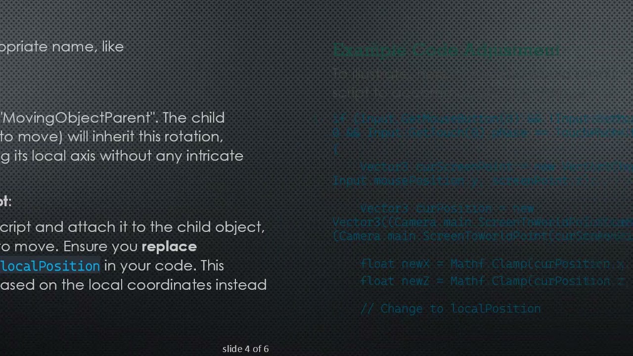 How to Move an Object with Mouse based on its Local Rotation in Unity3D