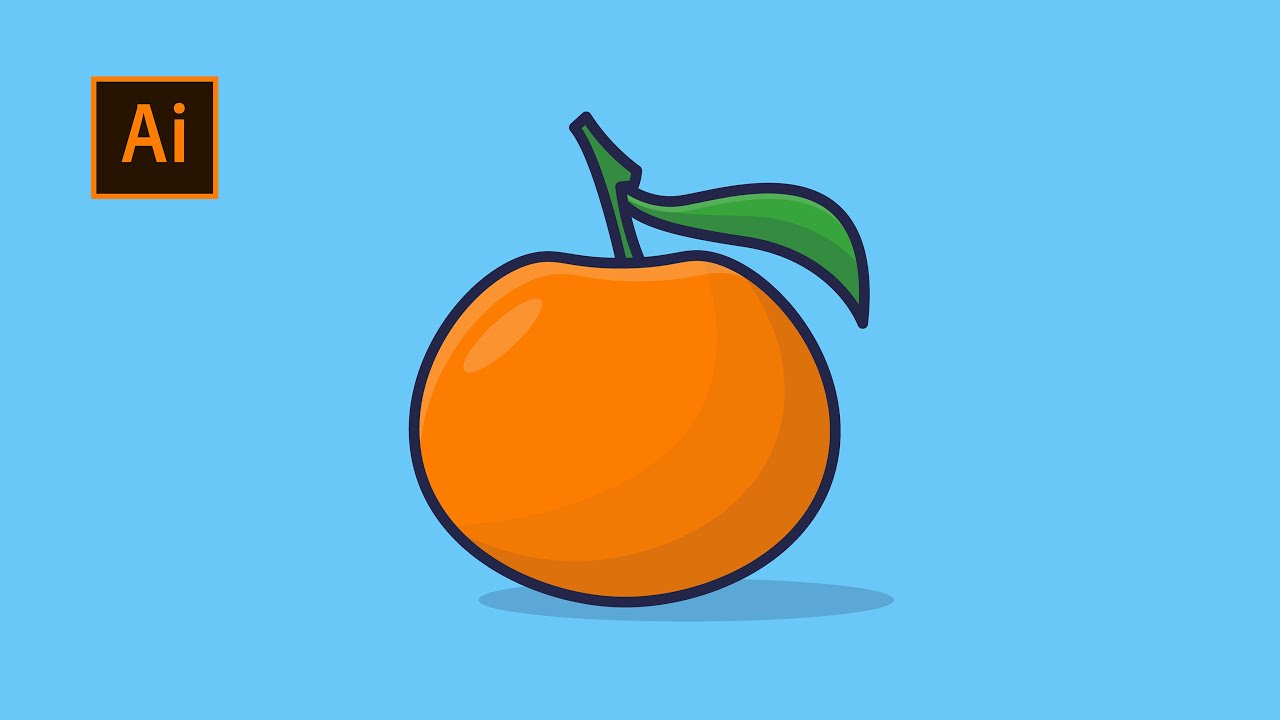 Adobe Illustrator Tutorial - Orange Fruit Vector (HD)