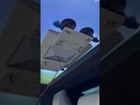 #Starlink mini sunroof mount in #cybertruck #roadtrip #highspeedmounts #starlinkmount #tesla