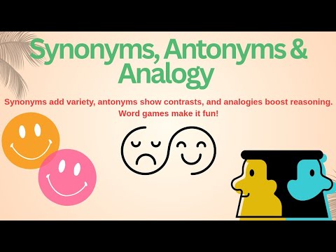 Learn in Minutes: Antonyms, Synonyms, Analogies! 👍🏻💯