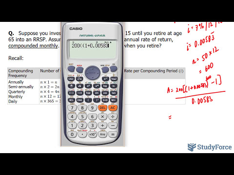 📚 How to calculate RRSP using the annuity formula