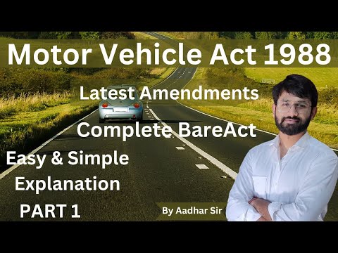 Motor Vehicle Act 1988 ||Part 1