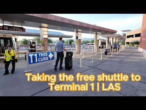 Taking the free shuttle to Harry Reid International Airport (LAS)