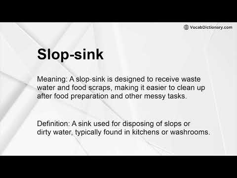 Slop-sink Meaning