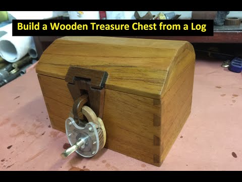 Build a Wooden Treasure Chest Made from a log