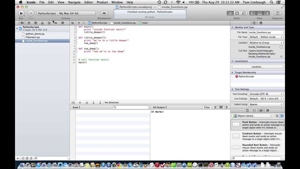 Python From Xcode