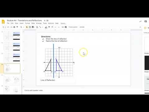 Draw and Name Line of Reflection