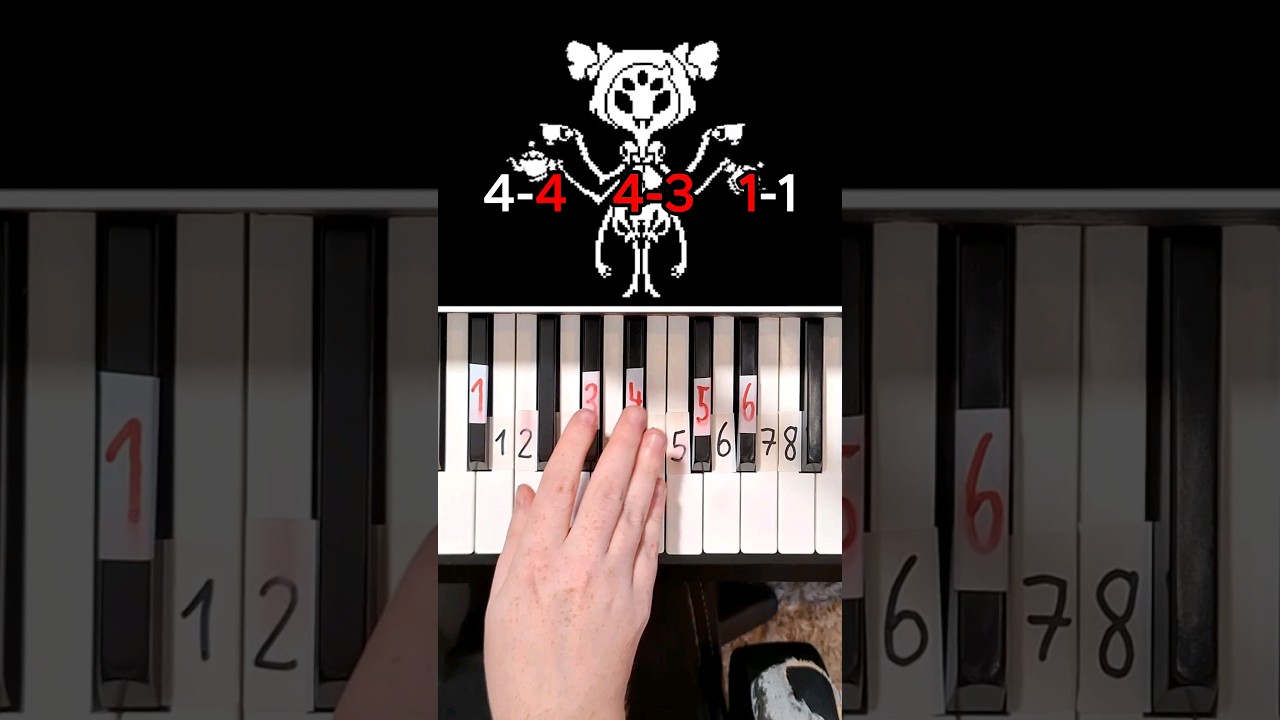 Undertale Spider Dance Muffets Theme Piano Tutorial #shorts
