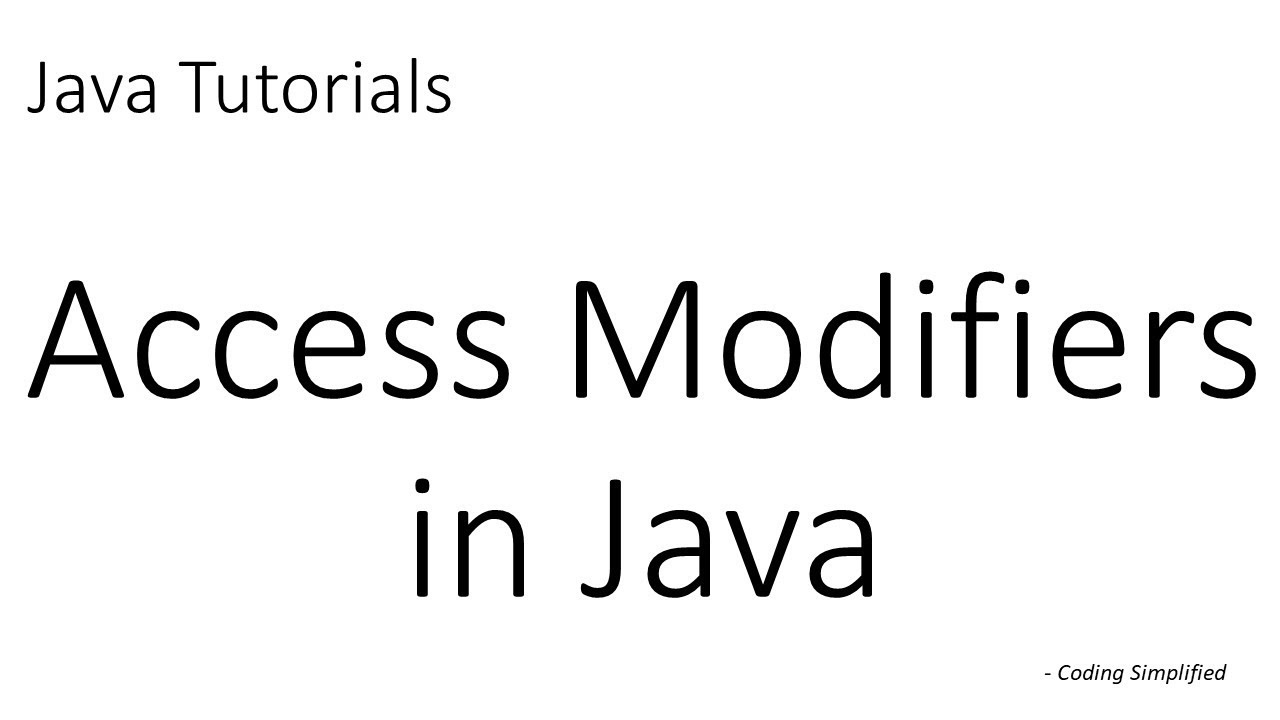Java Tutorials: Access Modifiers in Java | private, default, protected, public