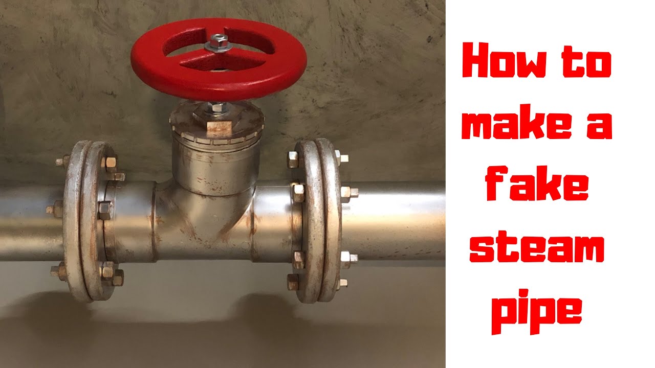 diy fake steam pipe industrial decor