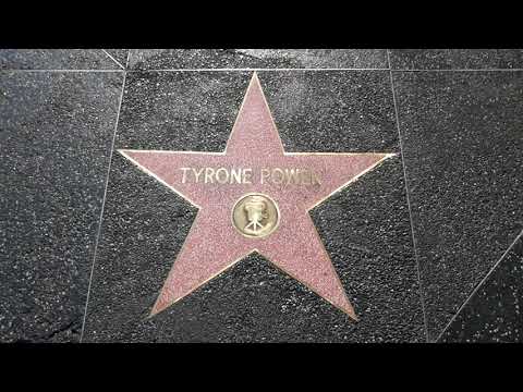 Actor Tyrone Power Hollywood Walk of Fame Star Los Angeles California USA August 17, 2021