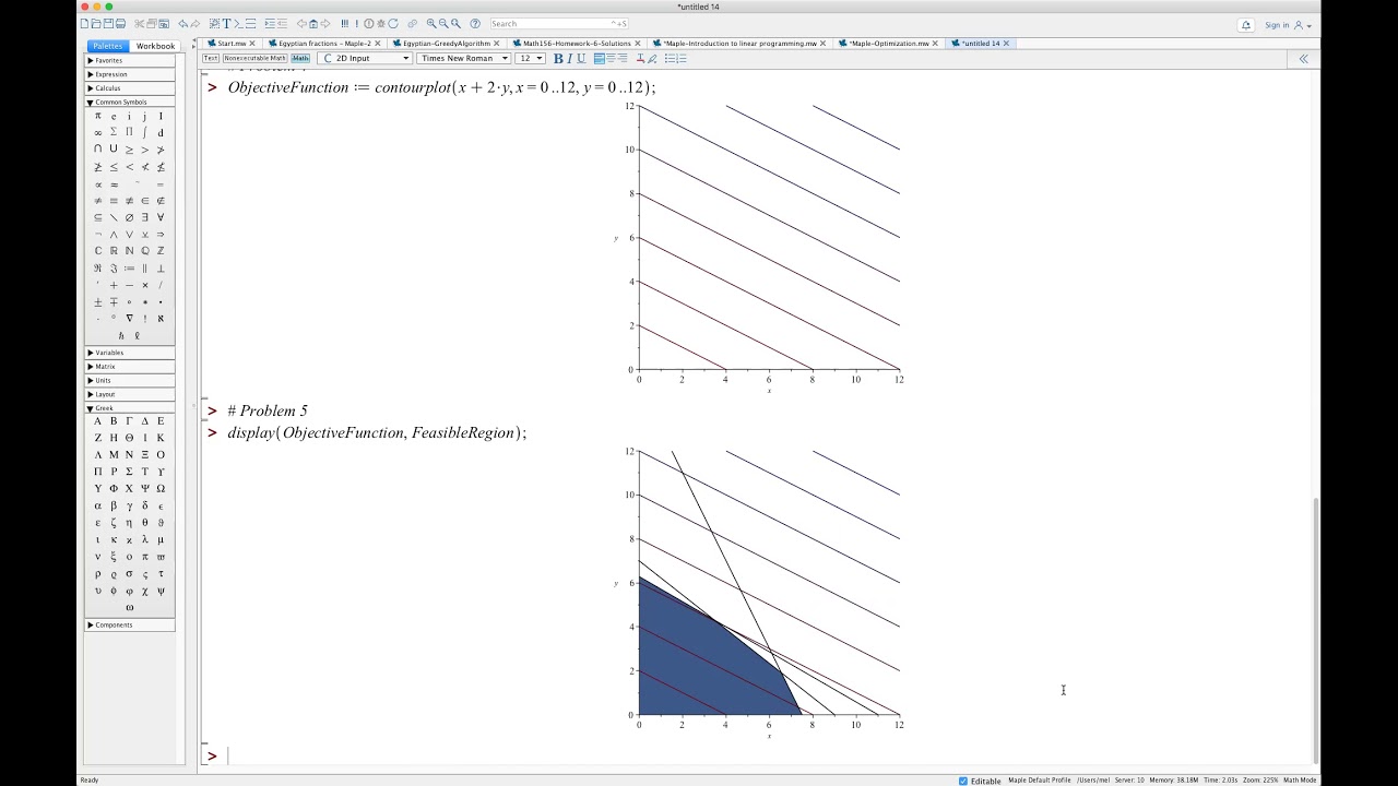 Math 348 - Lecture 14 - More Maple for linear programming