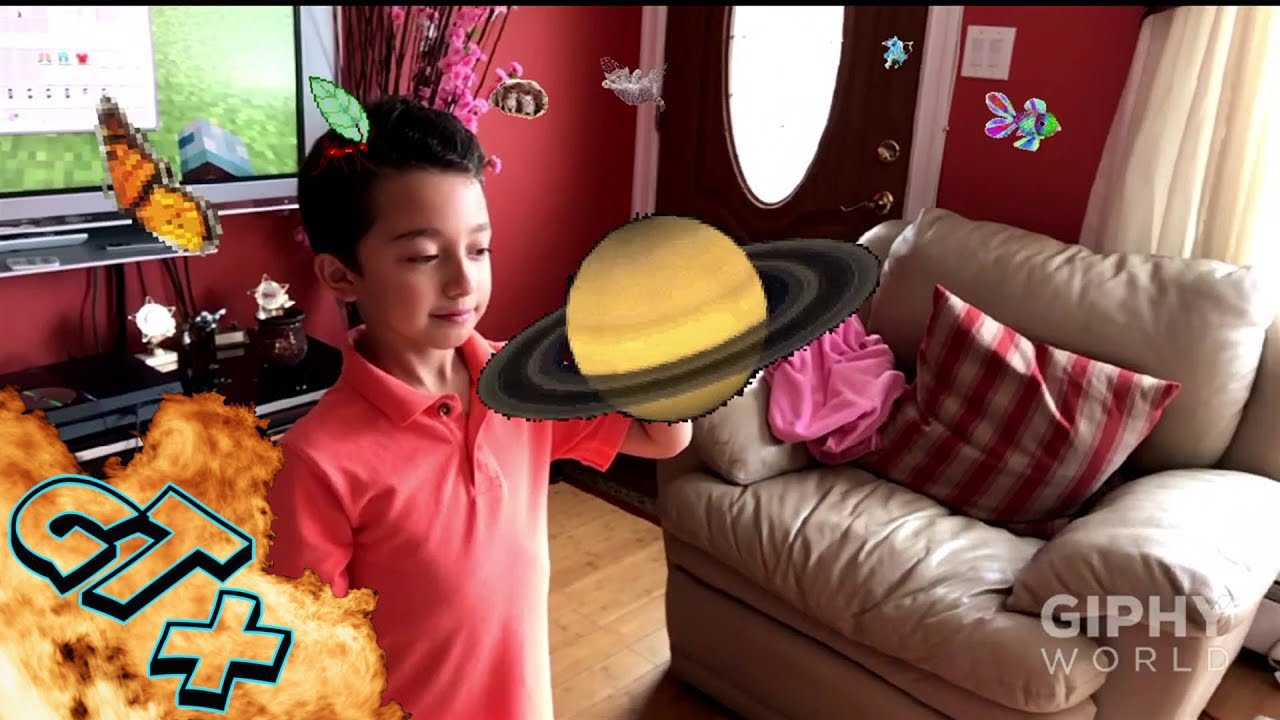 GIPHY World on IOS 11 . Augmented Reality Stickers and Gifs in  My Living room