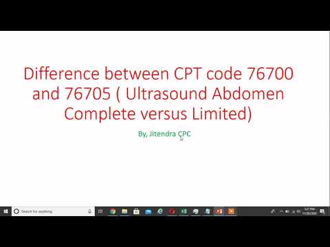 Coding Guide for Ultrasound Abdomen Complete v/s Limited (CPT code 76700/76705) for Medical coders