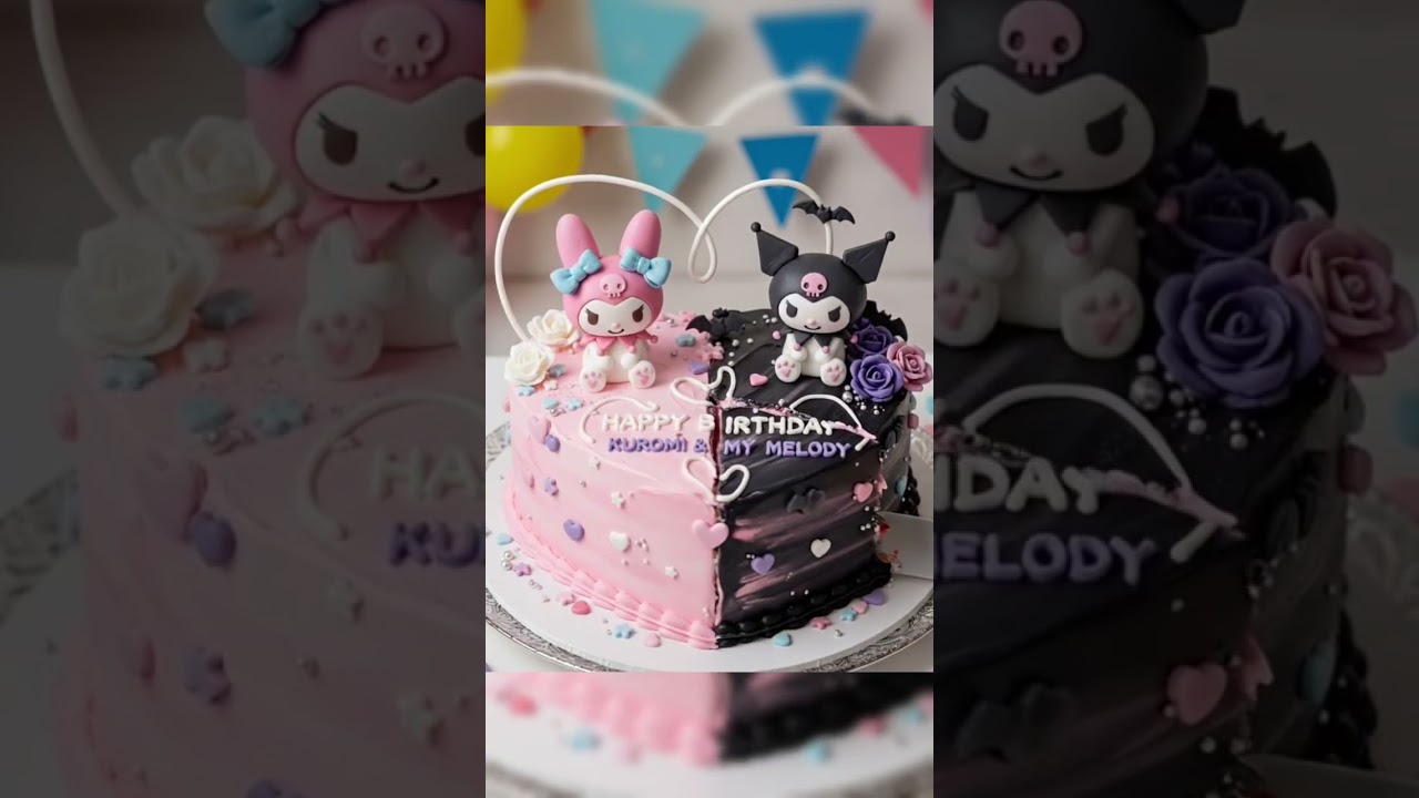 Kue Ulang Tahun My Melody & Kuromi #dj #cake #mymelody #sanrio #birthdaycake #kuromi #cakedecorating
