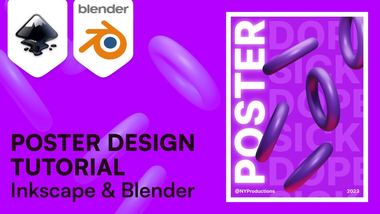 Create a 3D Poster using Inkscape & Blender | Tutorial