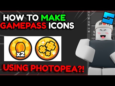 How To Make Gamepass Icons Using Photopea?! ( Roblox Studio )