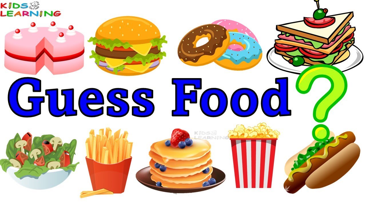 Guess the food I Food quiz I Food vocabulary I ESL learning I Guessing game