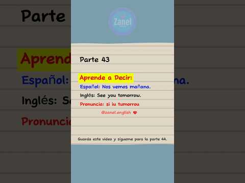 Parte 43- Aprende a decir: "Nos vemos mañana" en inglés. #saludoseningles #seeyoutomorrow #inglés