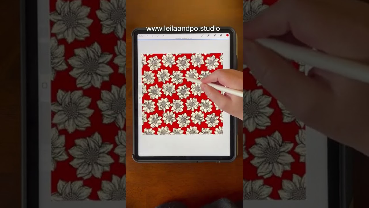 Reference Layers and Threshold in Procreate using Pattern Brushes