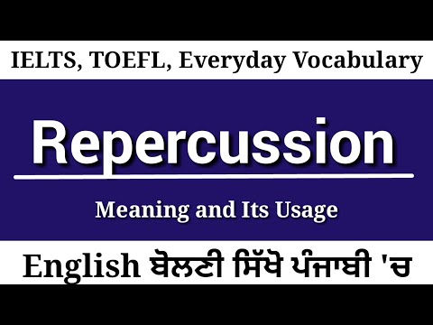Repercussion | Meaning & its Usage | Pronunciation | Synonyms