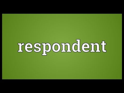 Respondent Meaning
