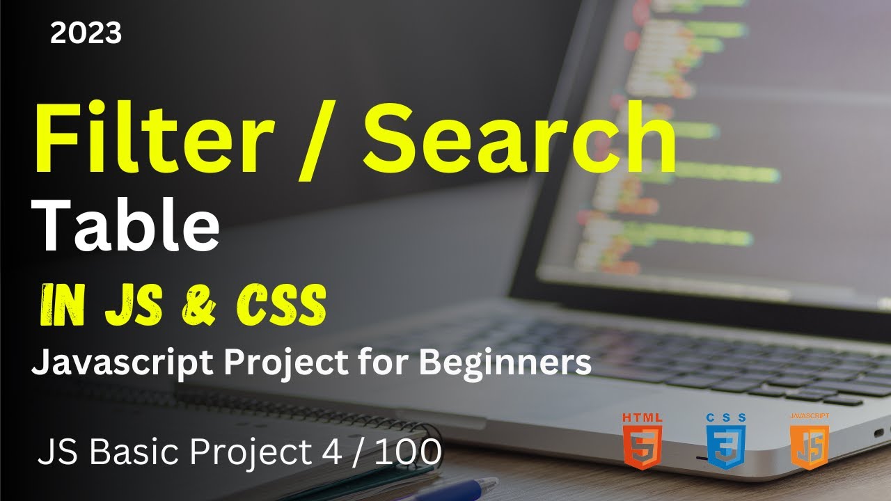 Javascript Filter Table | No jQuery | Javascript Project for Beginners