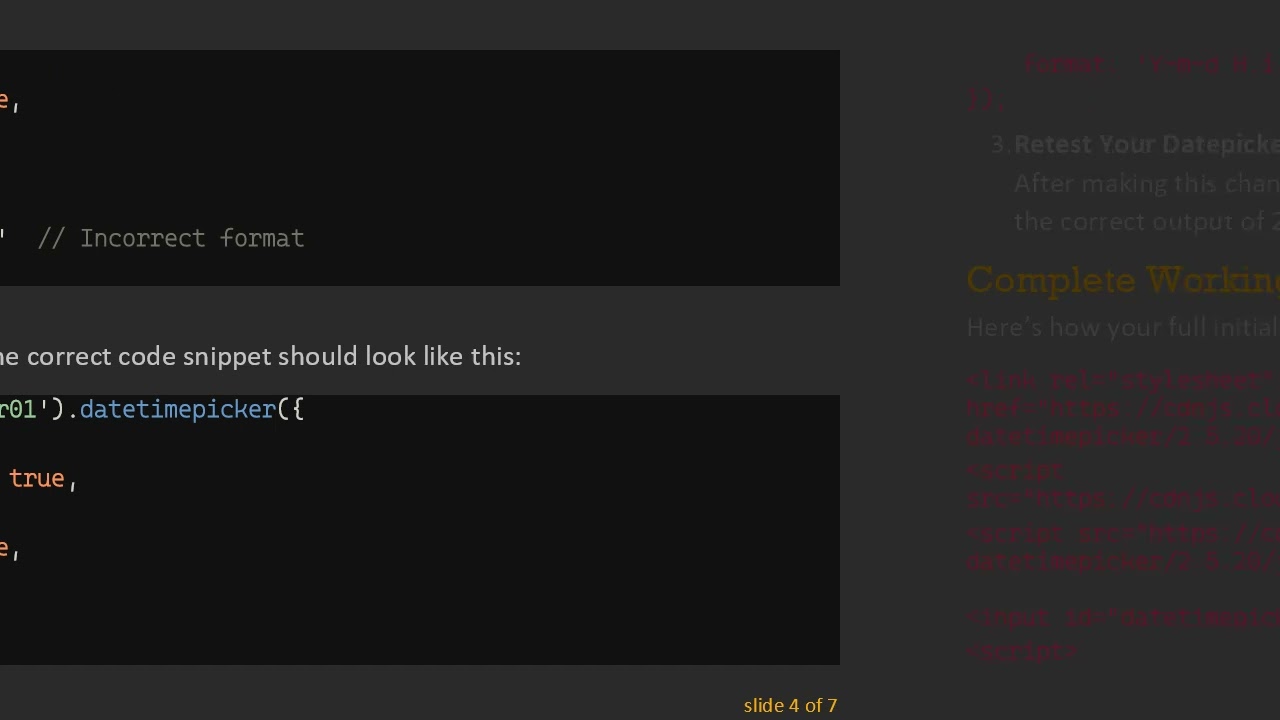 Fixing jquery datepicker Minutes Issue: How to Get the Correct Time Format