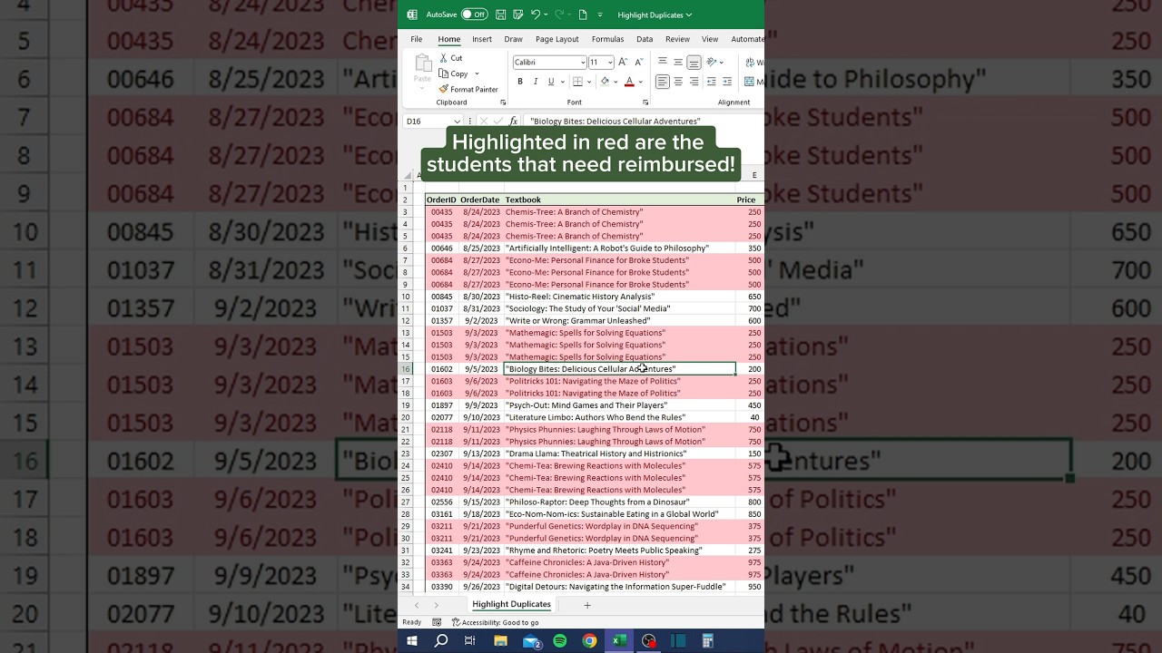 How to highlight duplicate values in Excel! #excel #exceltips #exceltutorial