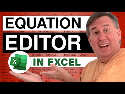Excel - Equation Editor in Excel - Episode 1245