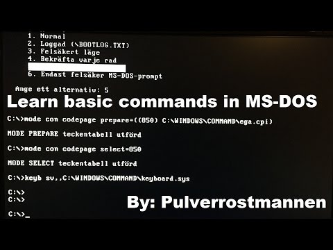 Learn basic commands in MS DOS