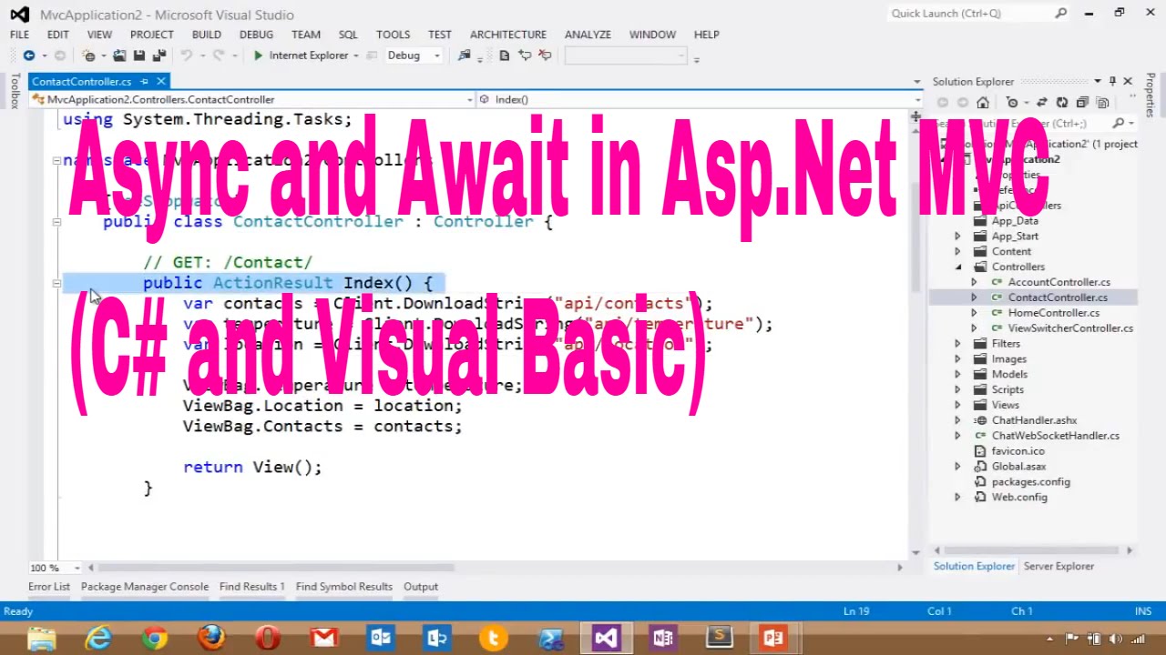 Async and Await C# and Visual Basic