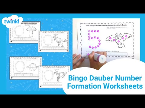 Bingo Dauber Number Formation worksheets