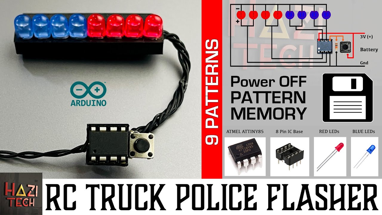 Github Hazi Techdiy Rc Truck Led Police Light Flasher Diy Rc Truck Led Police Light Flasher