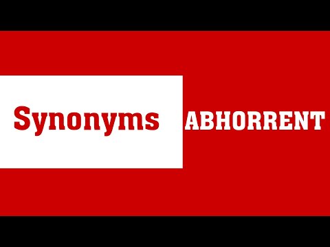 Synonyms of ABHORRENT ll MEVA English Vocabulary Development